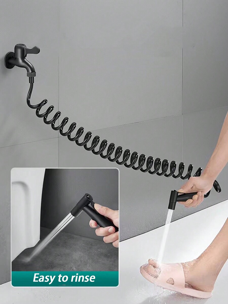 Bidet Spring Hose Flexible Shower Tube Anti-Twist & Stretchable Up To 1 ...