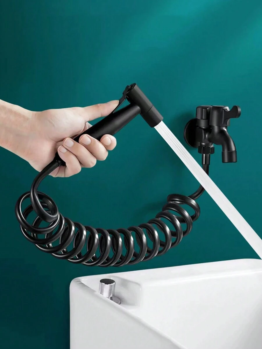 Bidet Spring Hose Flexible Shower Tube Anti-Twist & Stretchable Up To 1 ...