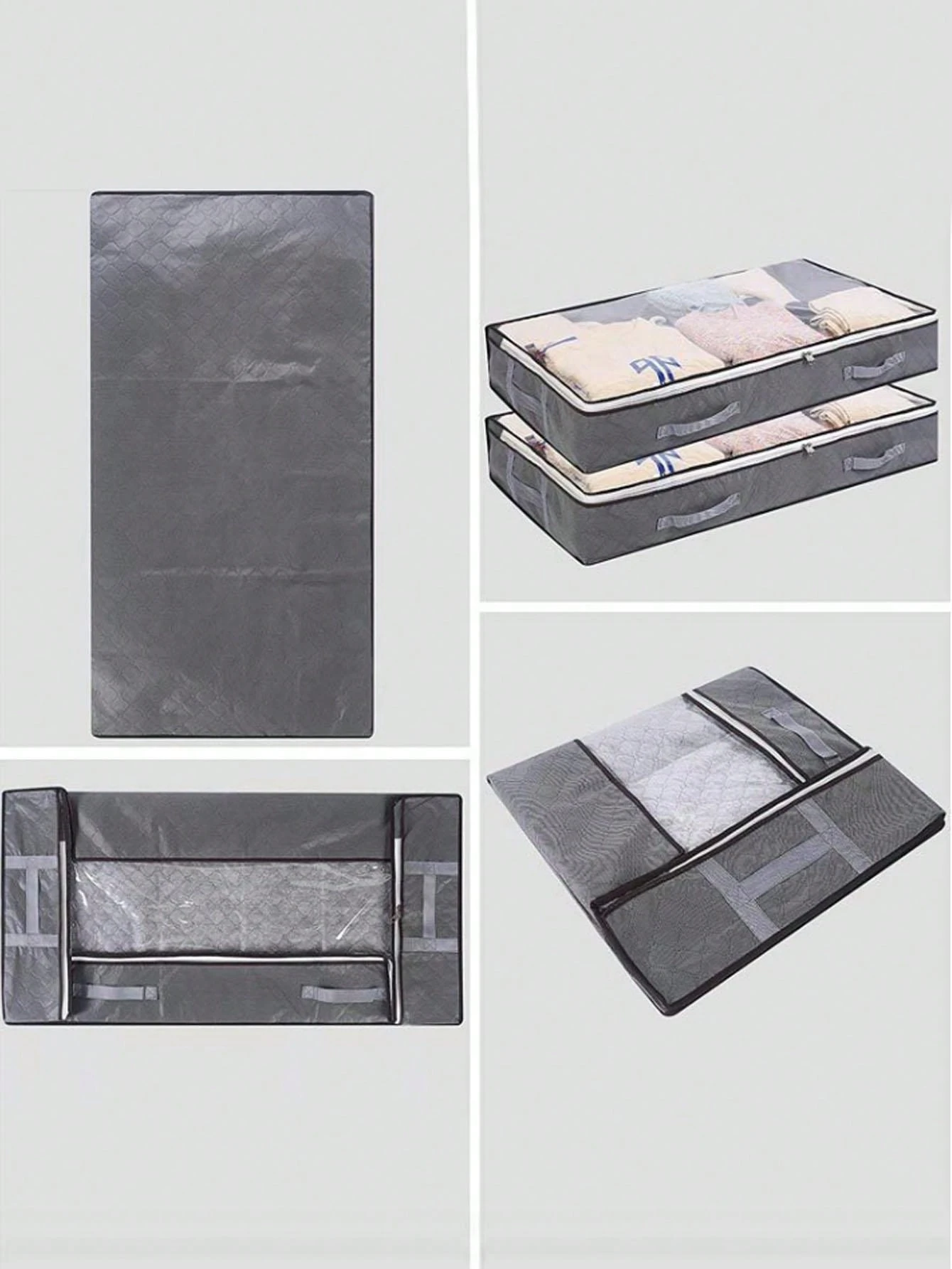 1 ชิ้น 90L 100 เซนติเมตร/39.37in แข็งถุงเก็บเสื้อผ้า, ที่เรียบง่ายโพลีเอสเตอร์ถุงเก็บพับเก็บได้ ...