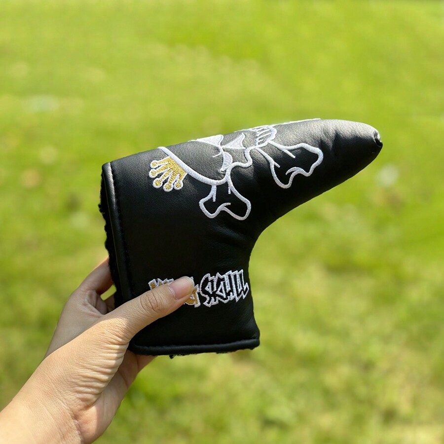 1pc Creative Skull PU Leather Golf Putter Headcover, Durable Golf Club ...