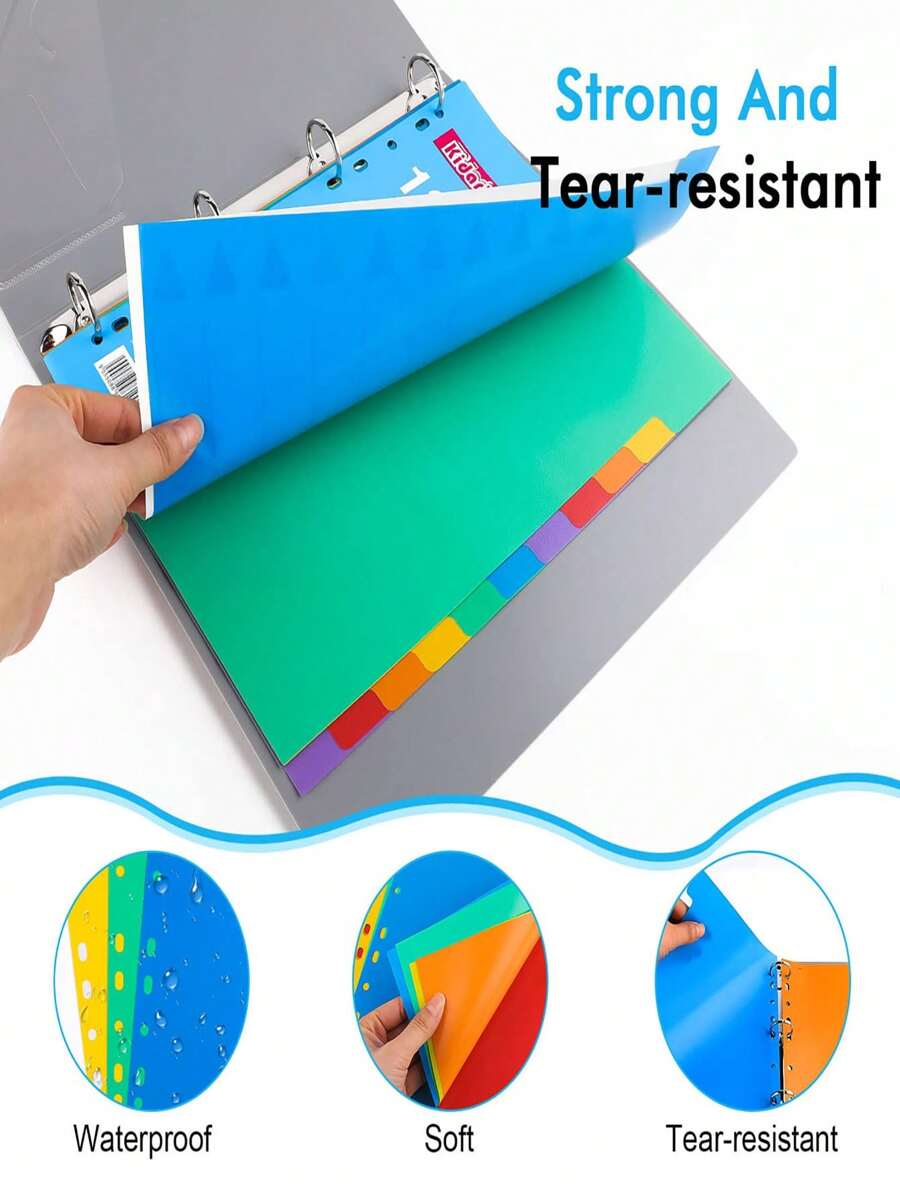 3pcs A4 Document Divider, 12-Part Folder Divider, Multicolor Pre ...