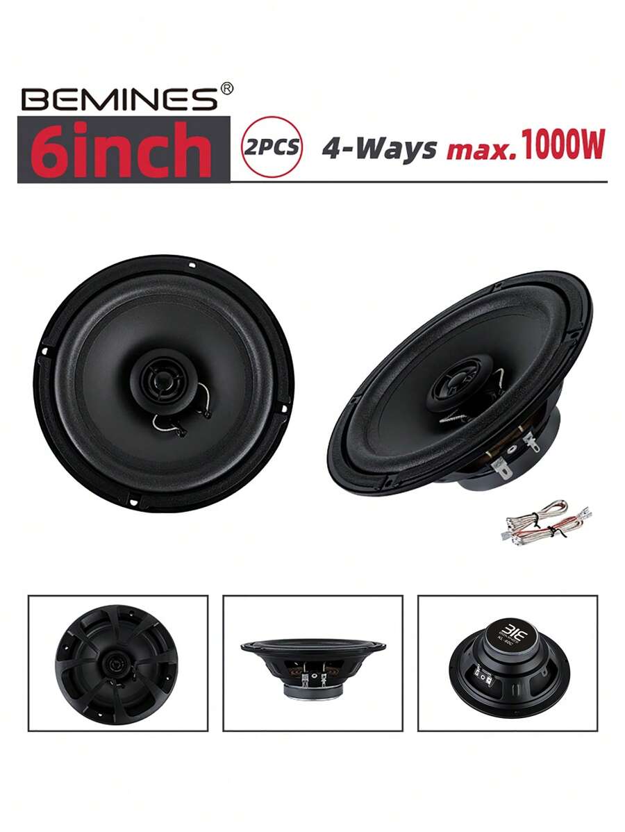 1 Set Bemines Kl-60c Black Aluminum Alloy 6 Inch 1000w High Fidelity ...