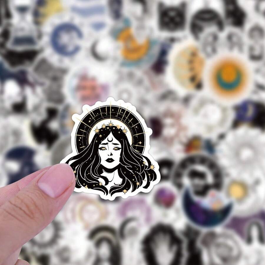 62PCS Astrology Stickers Moon Stickers Mystical Stickers Sun And Moon ...