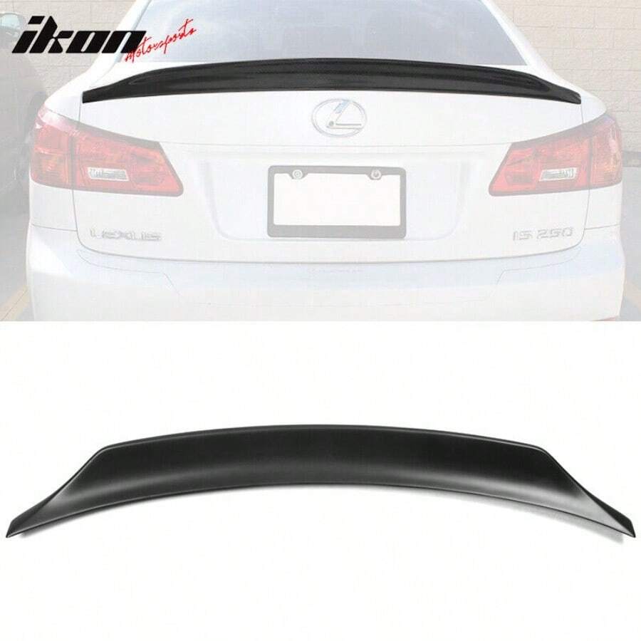 Trunk Spoiler Fits For 2006-2013 Lexus IS IS F, Sport V2 Style Black PP ...