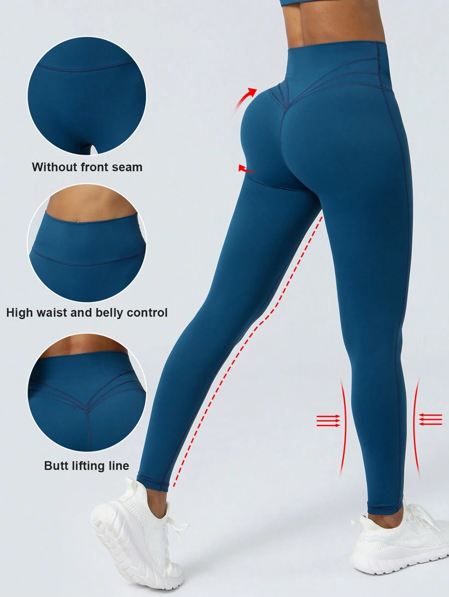 High Waisted Running Compression Tights/Fitness Yoga Pants For Butt ...