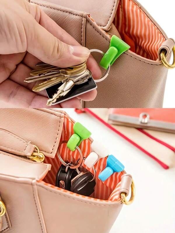 6pcs Keys Clips Plastic Bag Hook Keys Clips Keys Holder Hook Folder For ...