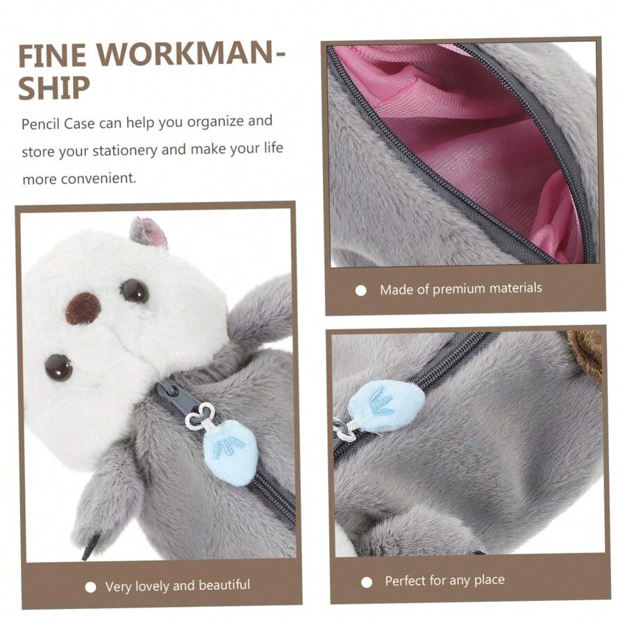 Plush Pencil Case Plush Storage Pouch Animal Pencil Holder 3d Pen Case ...