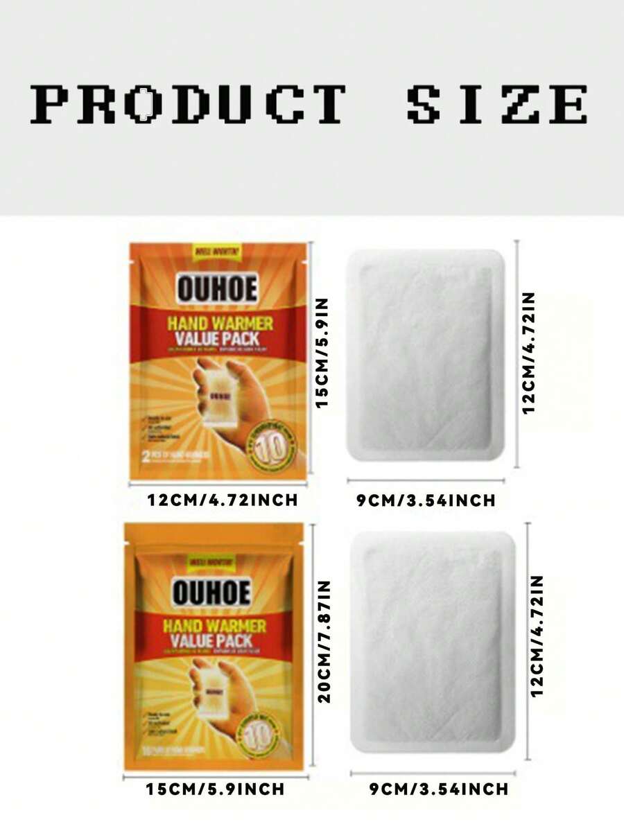 20pcs(1 Pakage)Disposable Self-Heating Cold-Proof Warm Body Patch Fever ...