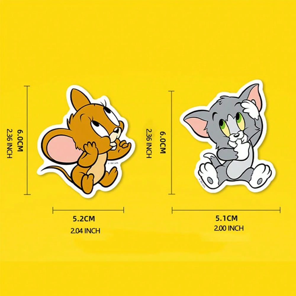 50 Piezas Adhesivos Estéticos De Tom Y Jerry, Oficialmente Autorizados ...