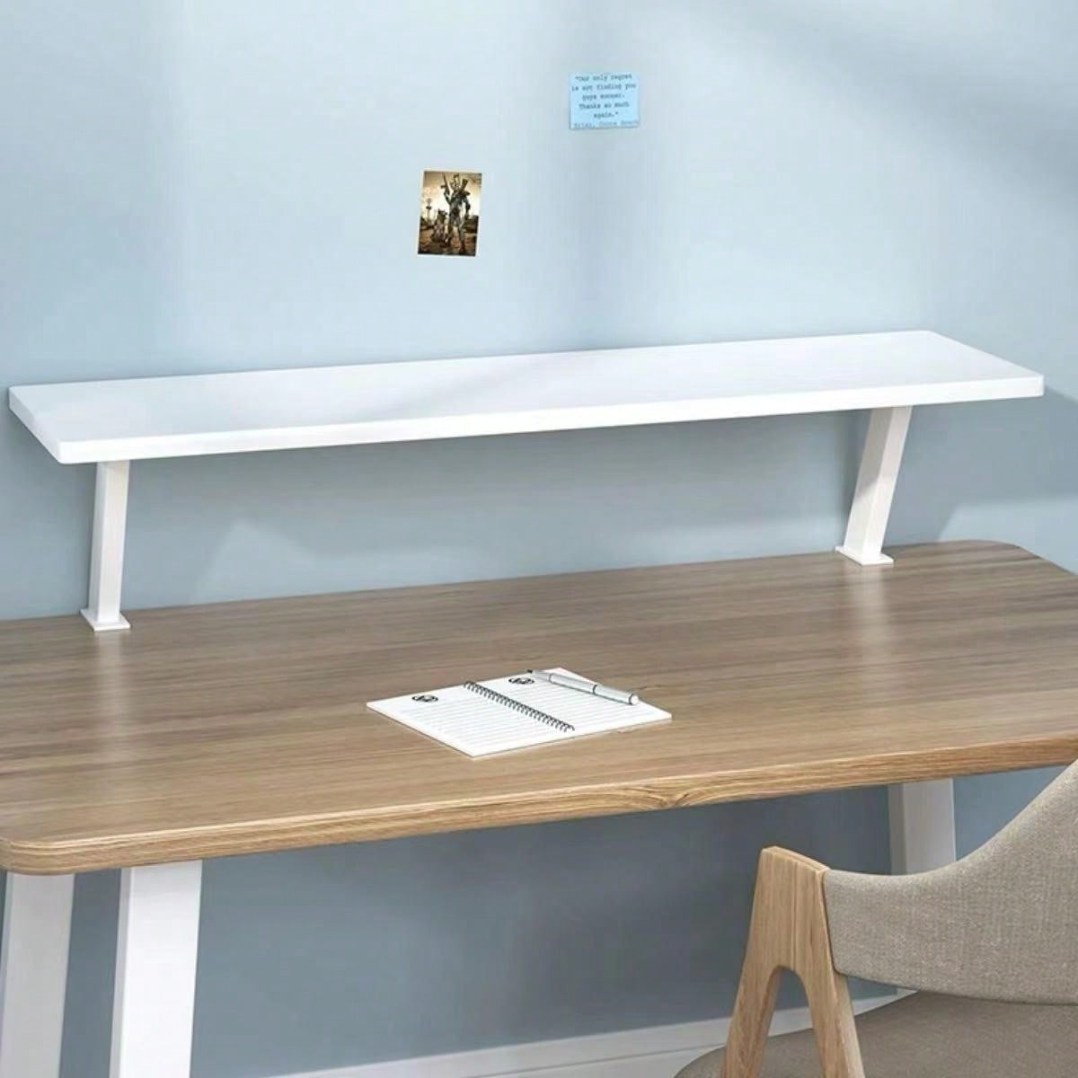 Desktop Suspended Bookshelf Placed Shelf Clamped Computer Study Desk ...