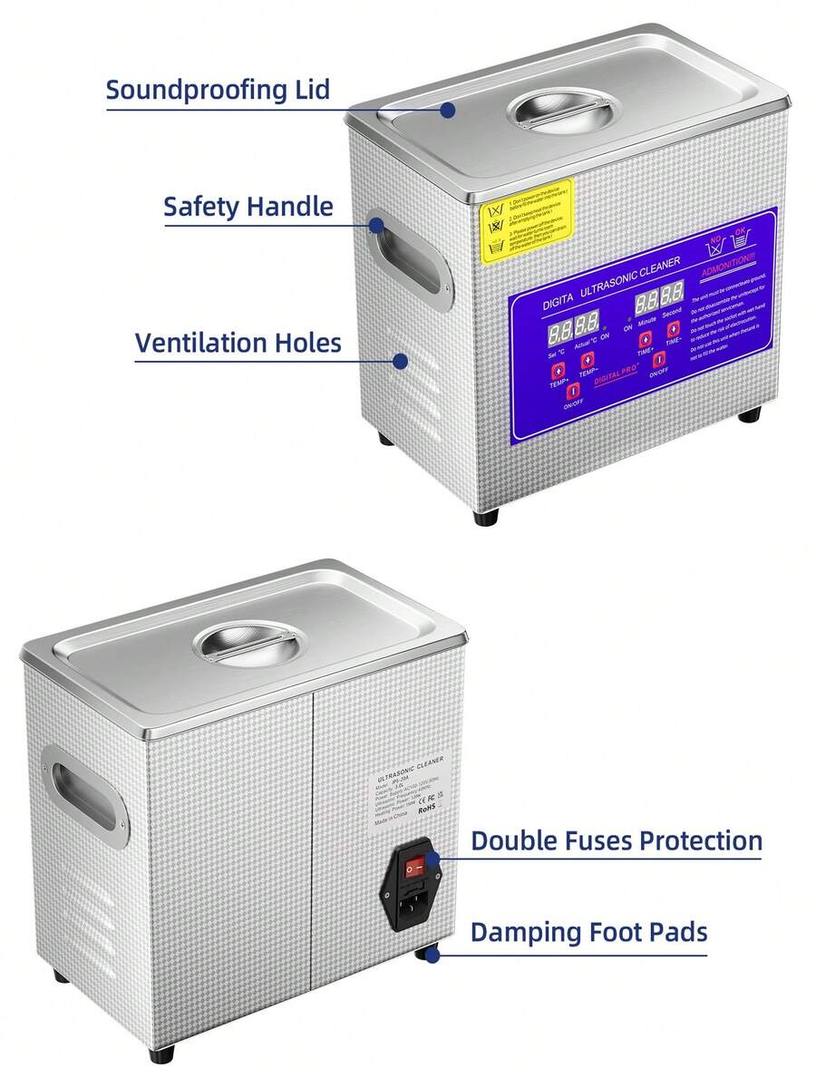 Ultrasonic Cleaner 3.2L,Professional Small Ultrasonic Cleaning Machine ...