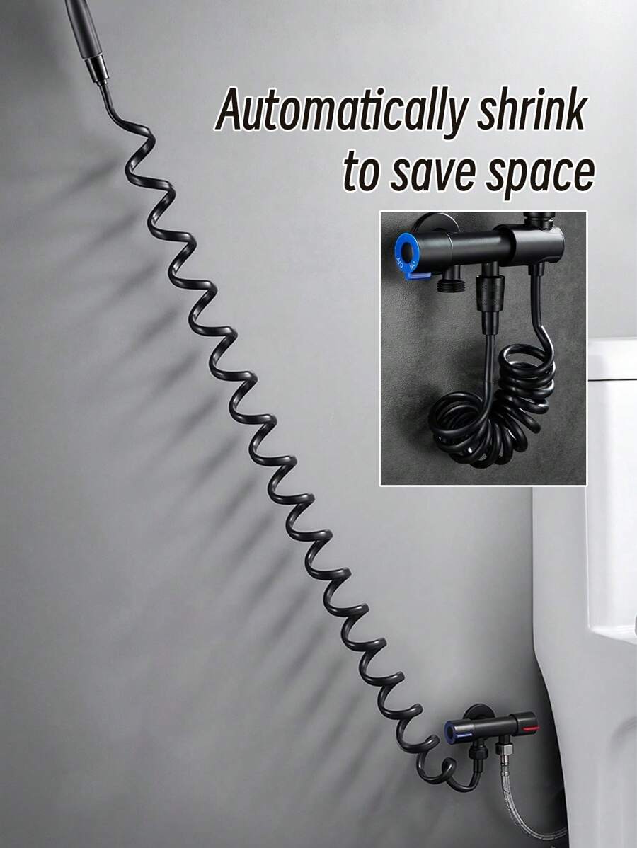 Bidet Spring Hose Flexible Shower Tube Anti-Twist & Stretchable Up To 1 ...