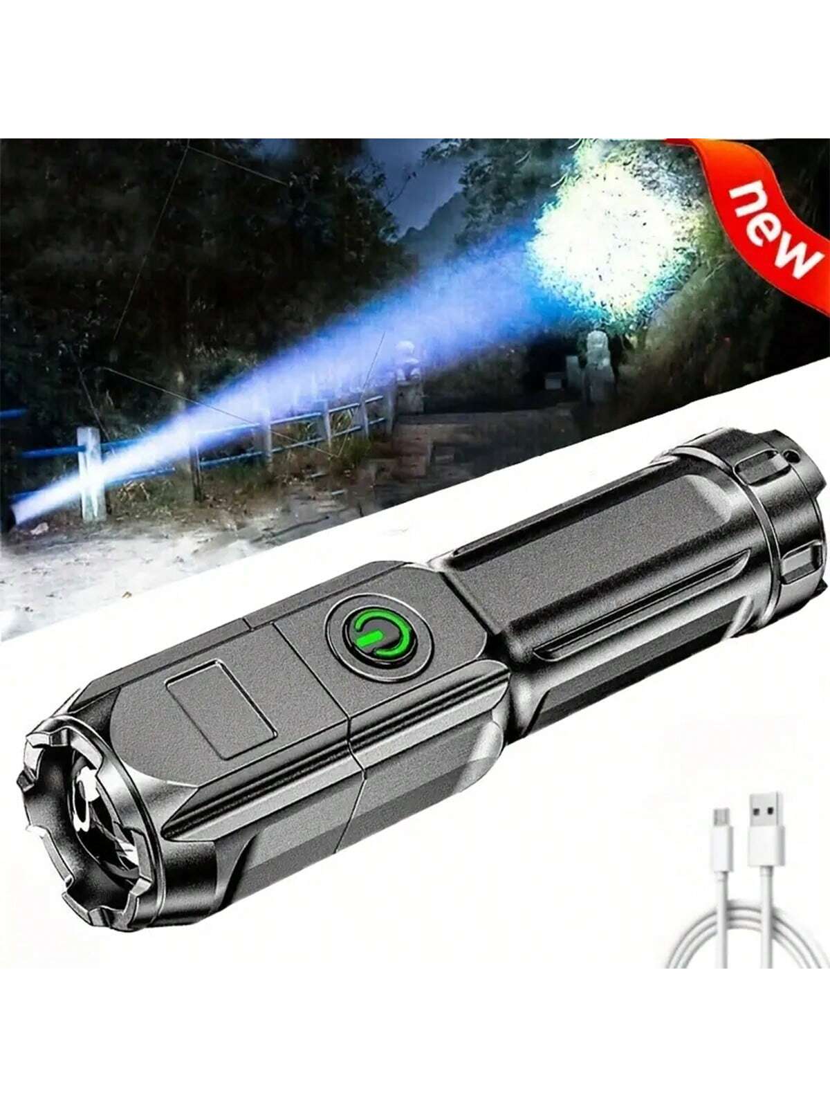 1pc/2pcs Super Bright Mini EDC Flashlight - Zoomable Handheld ...