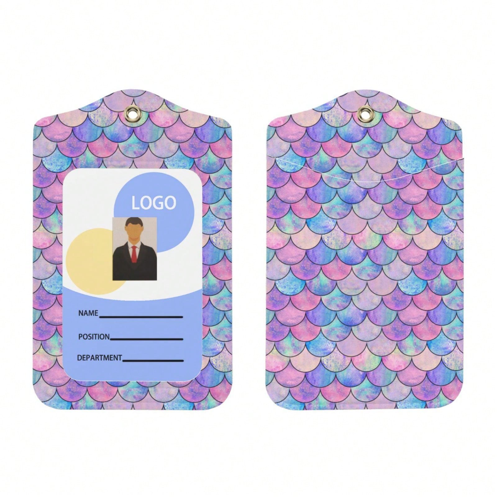 Leather Work Badge Protective Cover, Id Card Holder, Business Employee ...