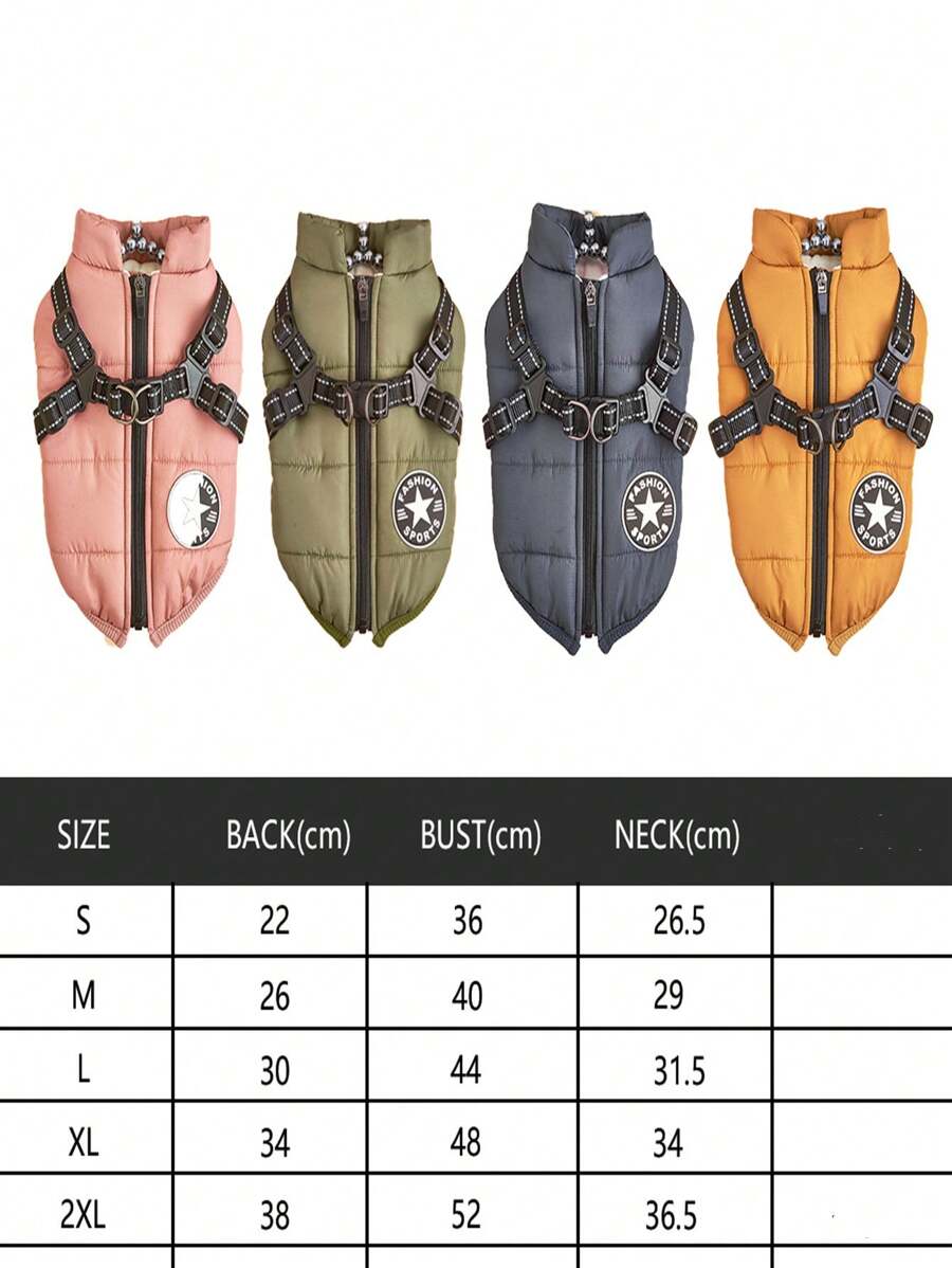 1pc Dog Two Legs Vest With Traction Ring For Chest & Back, Waterproof ...