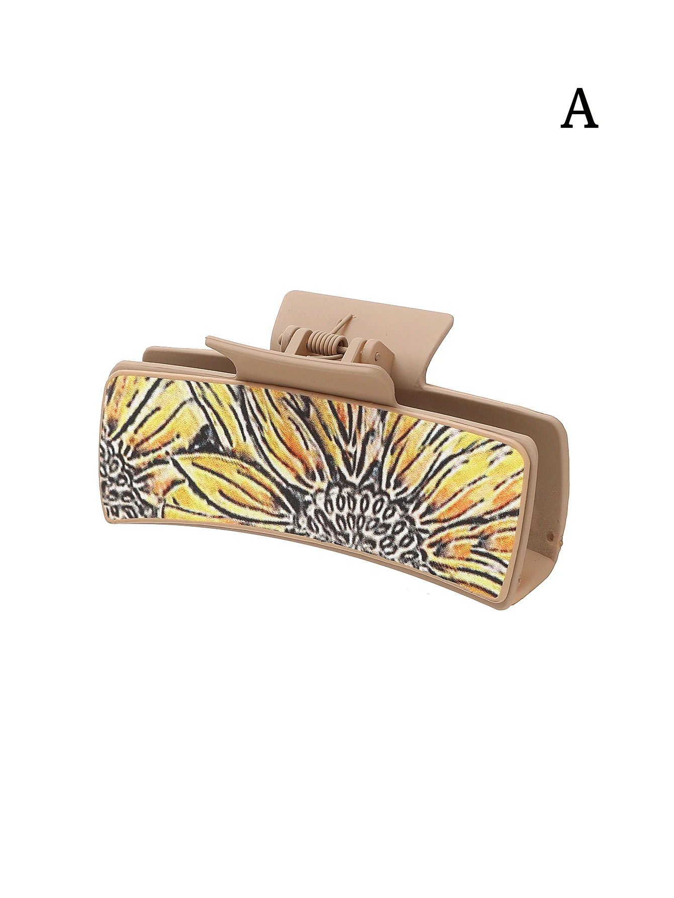 1pc Leather Western Style Hair Clip With Pu Shark Tooth Design, 10.5cm ...