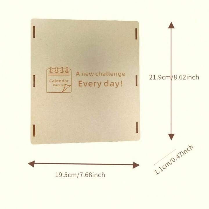 Wooden Jigsaw Puzzle Calendar With Weekday, Can Piece Together Every ...
