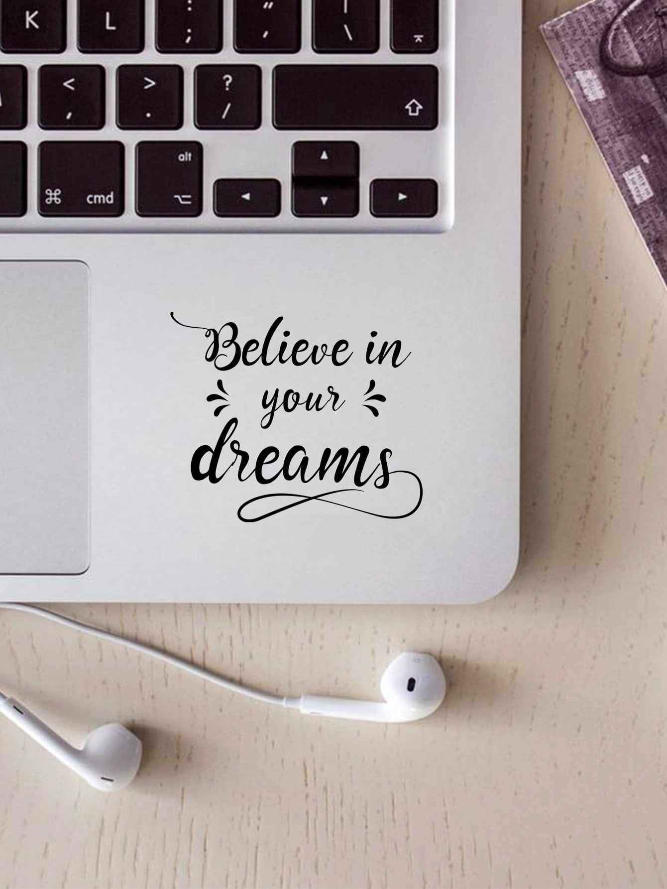 1pc Creative Laptop Sticker With Inspirational Short Phrase 'Believe In ...
