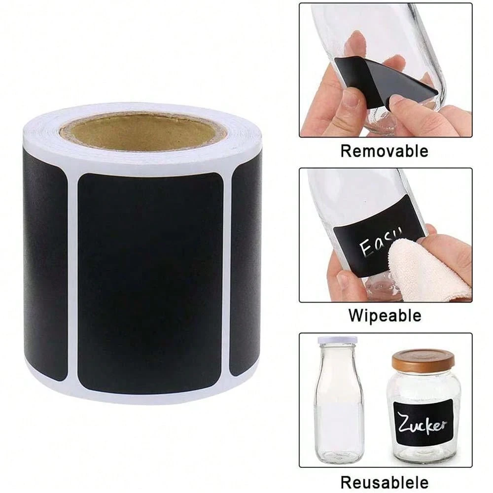 120Pcs/Roll Chalkboard Labels Sticker For Kitchen Jars Stickers ...