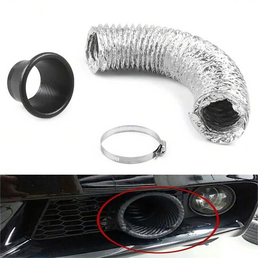 Universal Car Front Bumper Turbocharger Turbo Air Intake Pipe Kit With ...