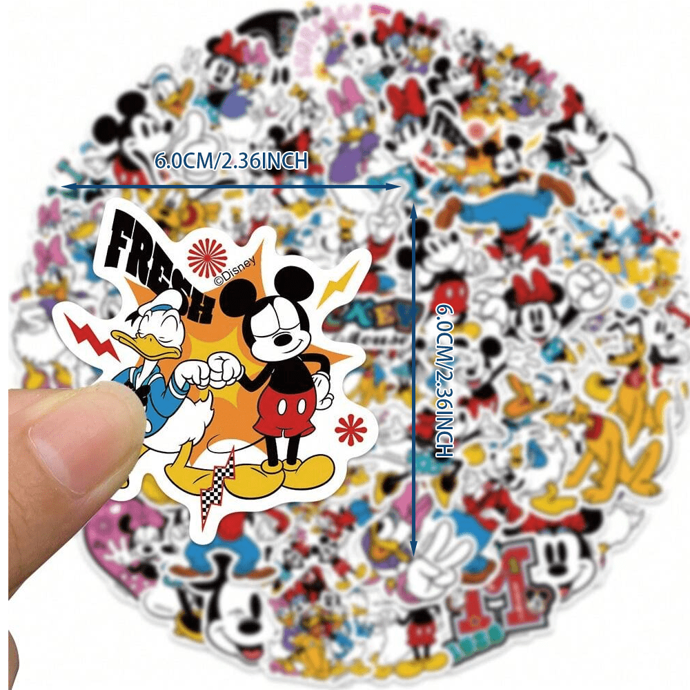 50PCS Disney Mickey Mouse Officially Licensed Vinyl Stickers Friends ...