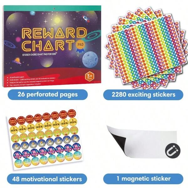 English Magnetic Reward Chart Behavior Chore Chart Reward Visual ...