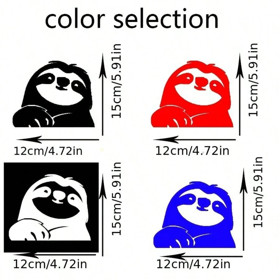 Sloth Decal Vinyl Decal Car Truck Van Wall Laptop Window Wall Decal ...