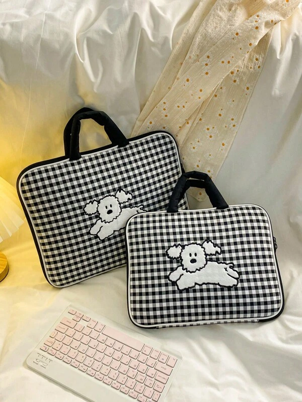 11 Inch 13 Inch Cute Little Animal Series Striped Plaid Laptop Bag ...