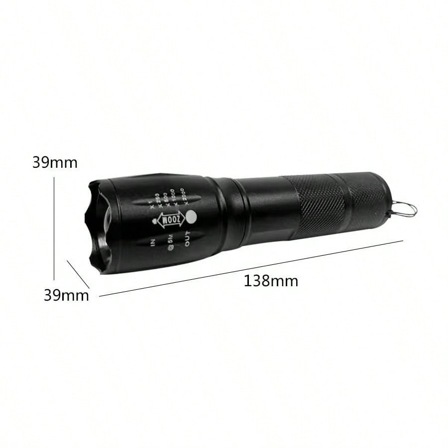 Led Adjustable Focus Flashlight, T6 Mini Outdoor Flashlight With ...