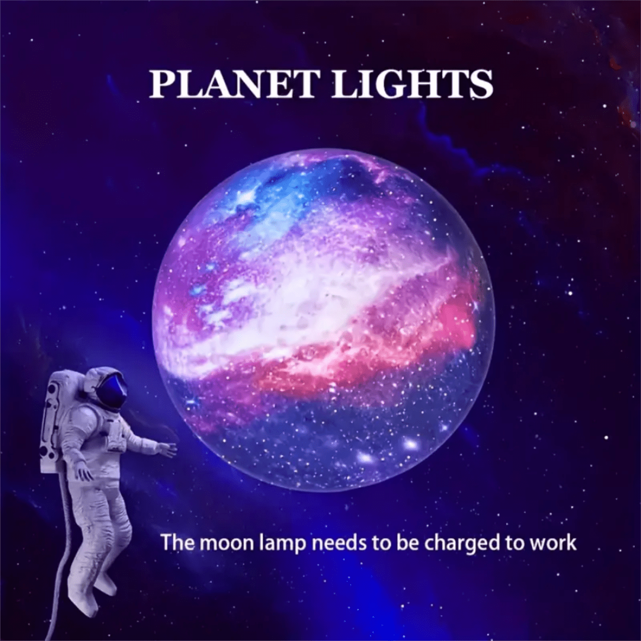 1PC Moon Lights 3D Star & Moon Lights Galaxy Lights 3D Printed Moon ...