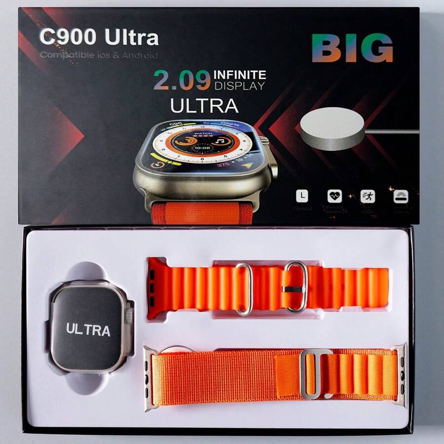 2023 Novo Smartwatch Relógio Smart watch C900 ultra 2 49mm 2.02 " HD Full Screen Nfc Bluetooth ...