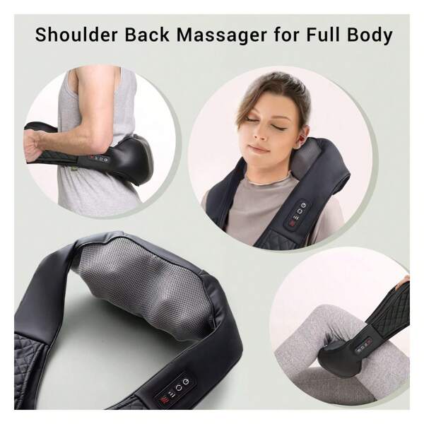 YONGSTYLE Shoulder Back Massager With Heat: Massagers For Neck And Back ...