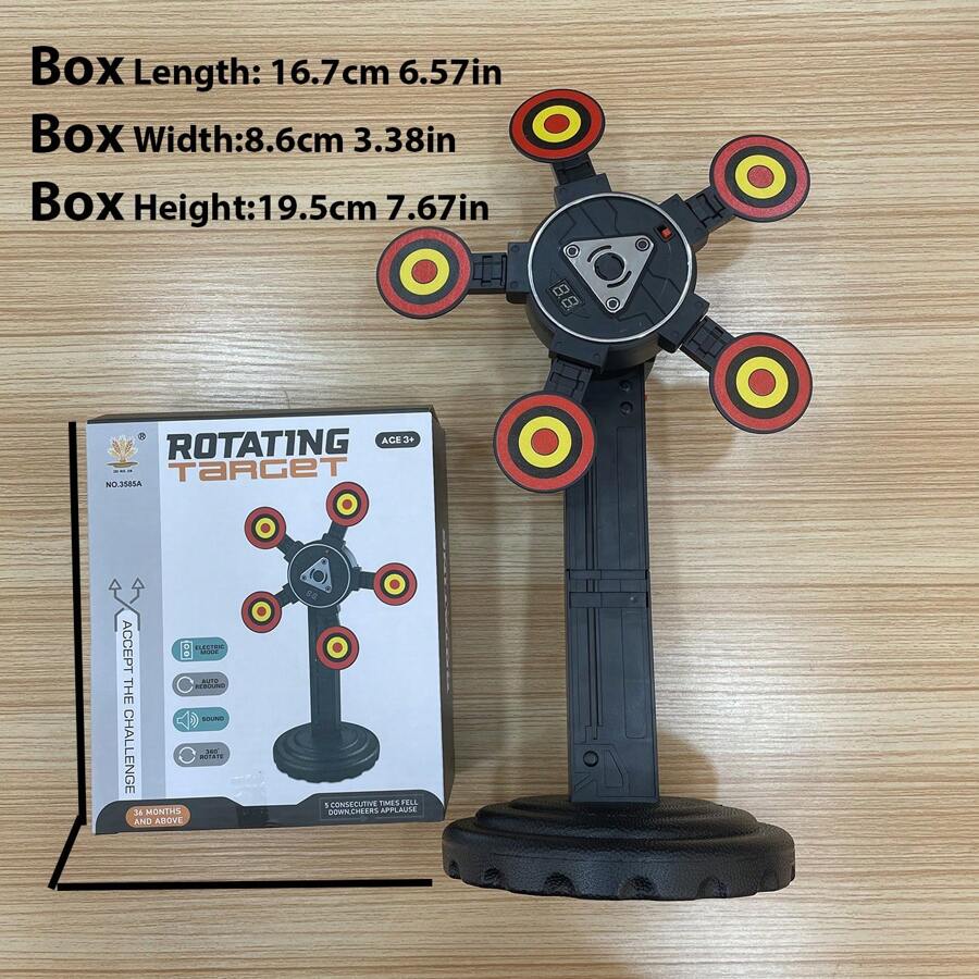 1pc Rotate Auto Reset Digital Scoring Target Toy(5 Target Board,Not Include Batteries In The Box ...