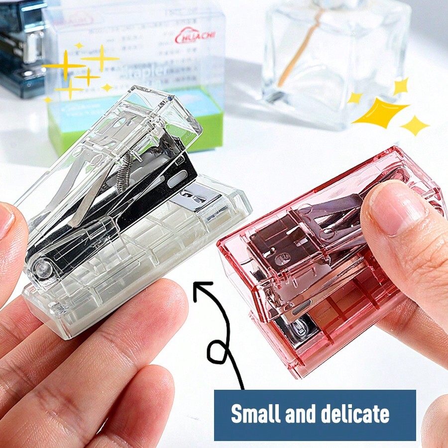 Simple Desktop Transparent Mini Stapler Office Supplies Examination ...