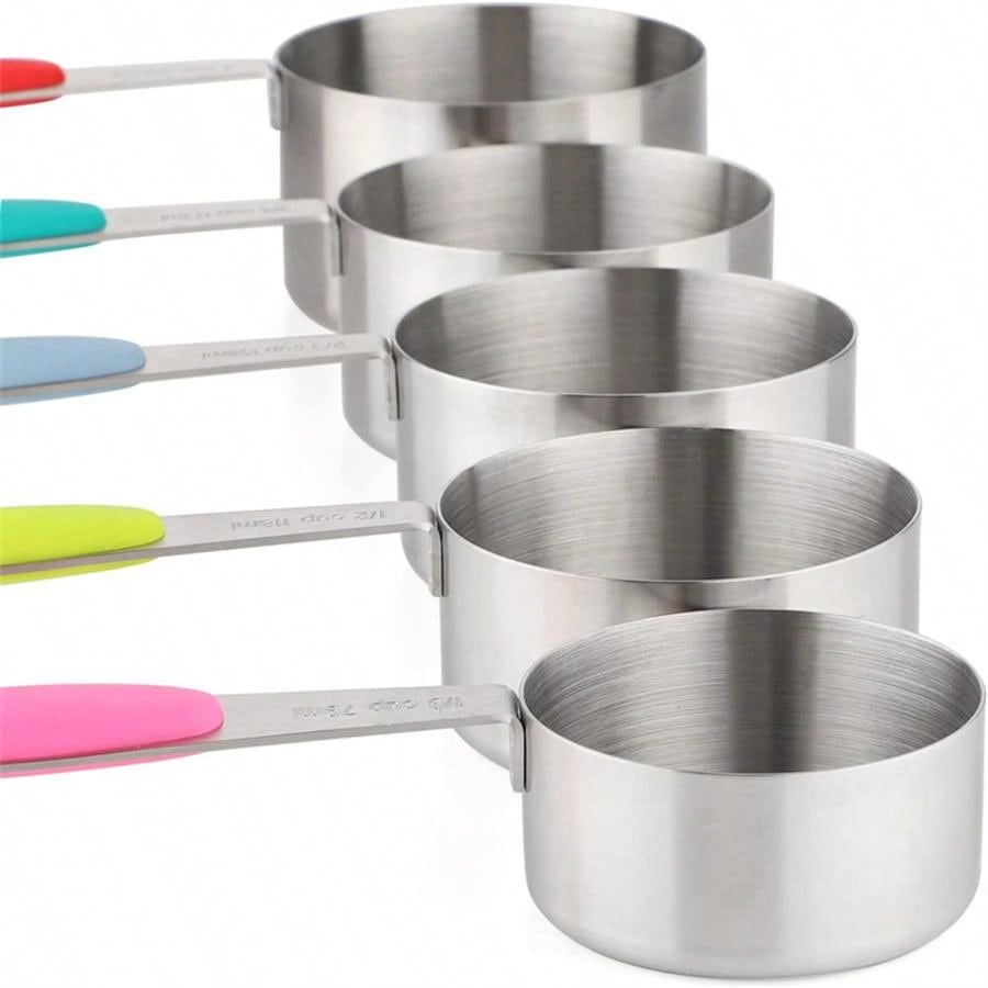 17pcs Stainless Steel Measuring Cups And Spoons Set, Includes 8 ...