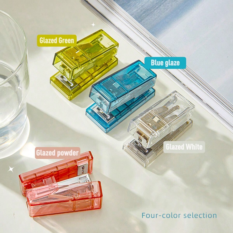 Simple Desktop Transparent Mini Stapler Office Supplies Examination ...