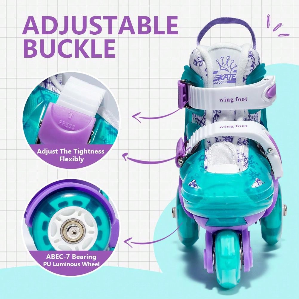 Kids' Beginner Three Point Size Adjustable Roller Skates | SHEIN UK