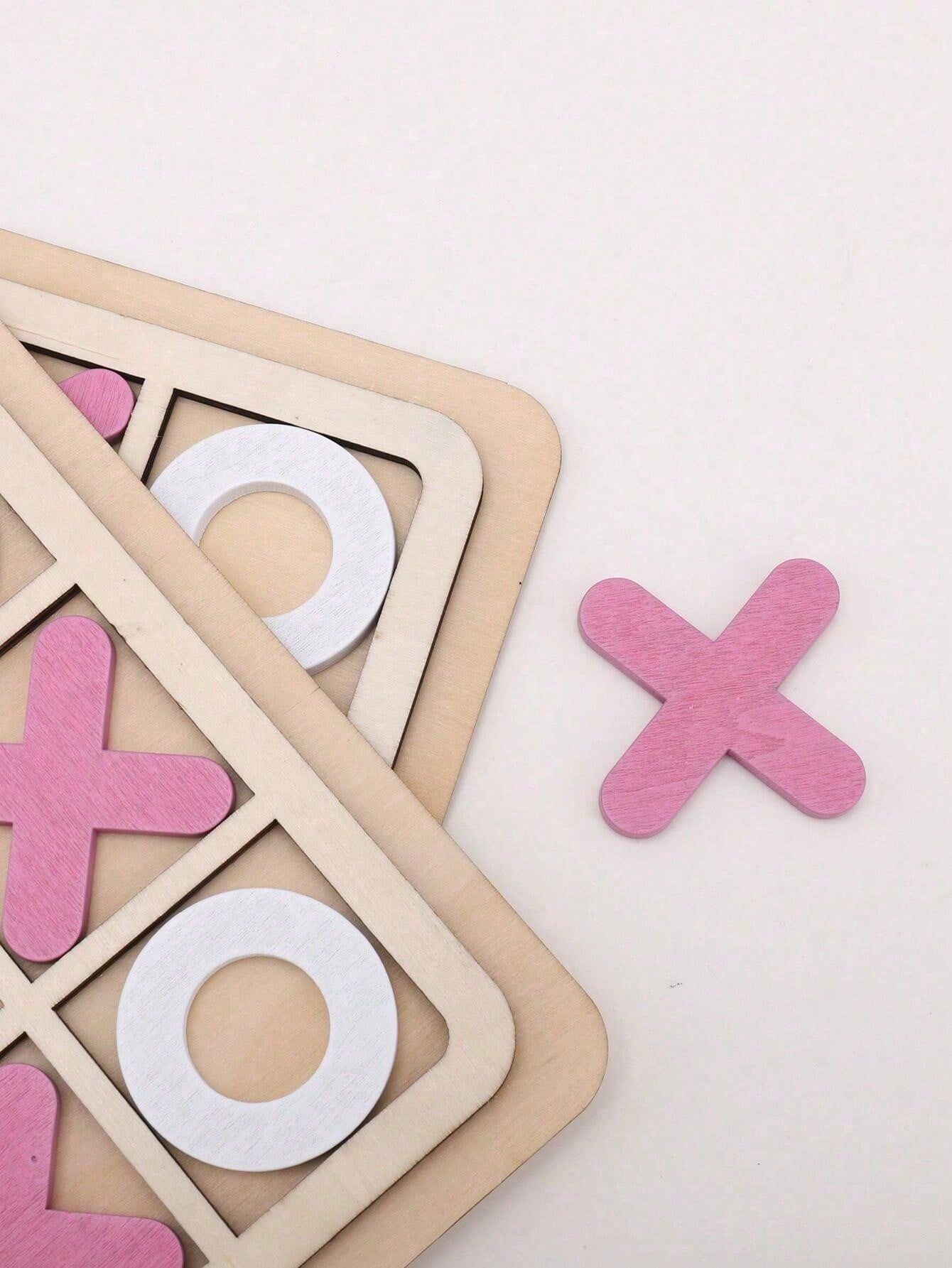 Wooden Noughts And Crosses Block, Nine-Square Tic-Tac-Toe Block ...