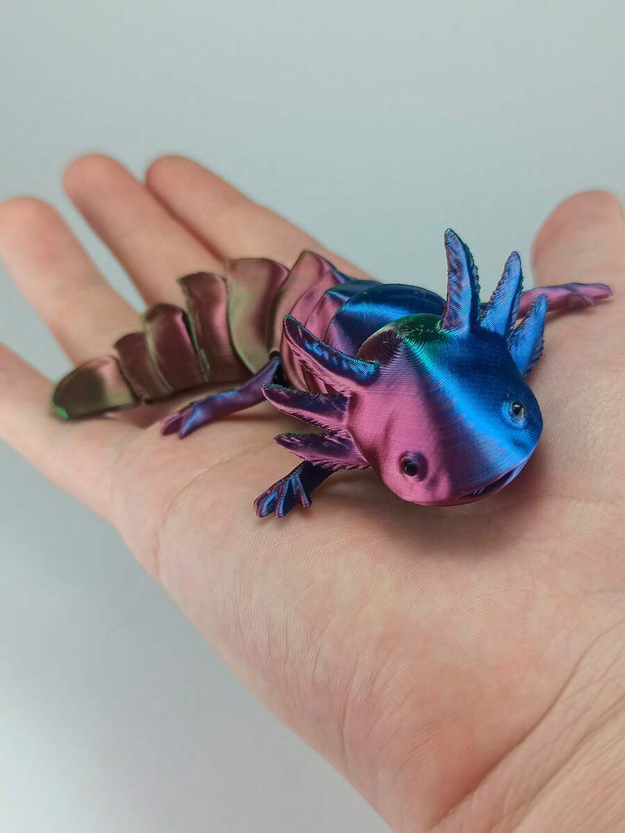 Toy Mini Articulated Axolotl Figure Flexi Axolotl Axolotl From ...