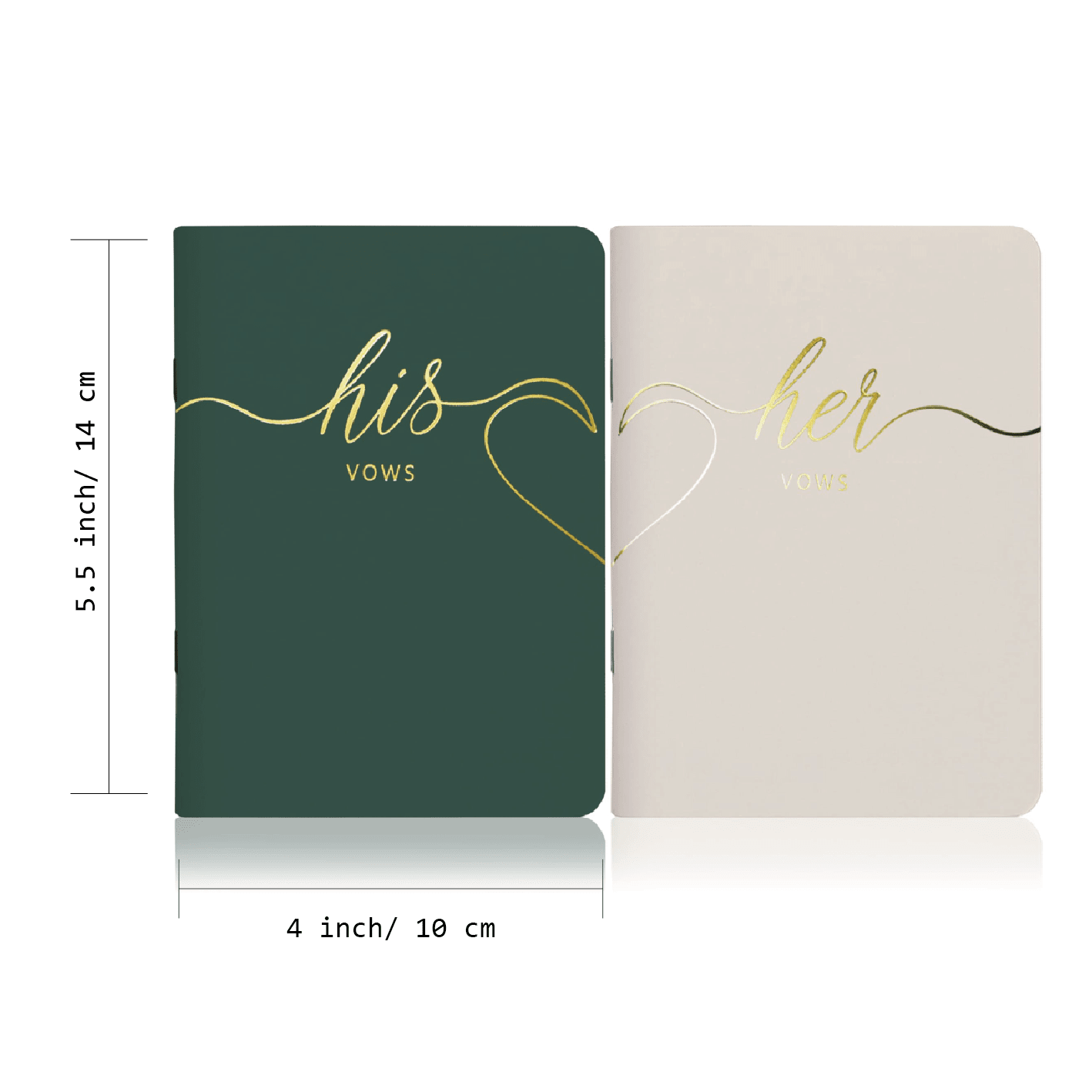 Elegant Vow Books With Gold Foil Lettering For Your Wedding - Perfectly ...