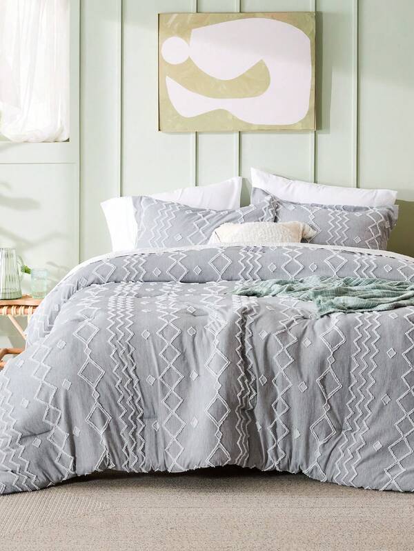 Bedsure Boho Tufted Comforter Set Full - Cationic Dyeing Bedding ...