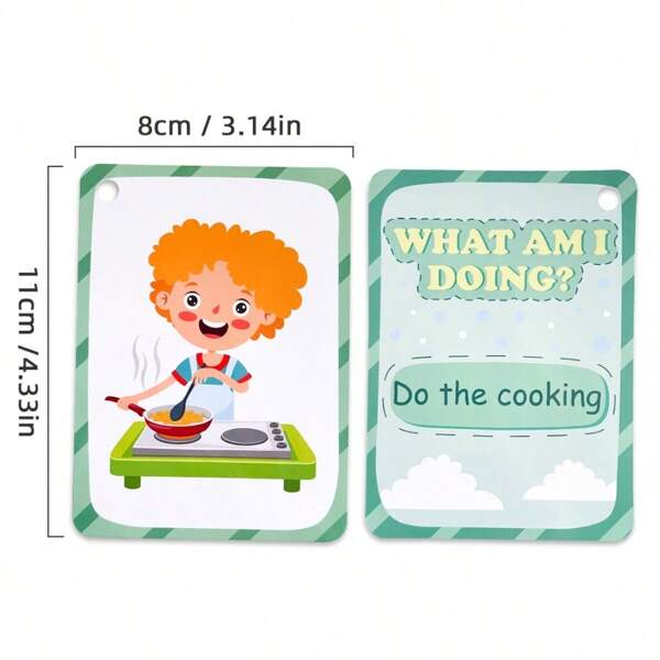 50 Cards My Daily Routine Action Cards Flash Cards For Visual Aid ...