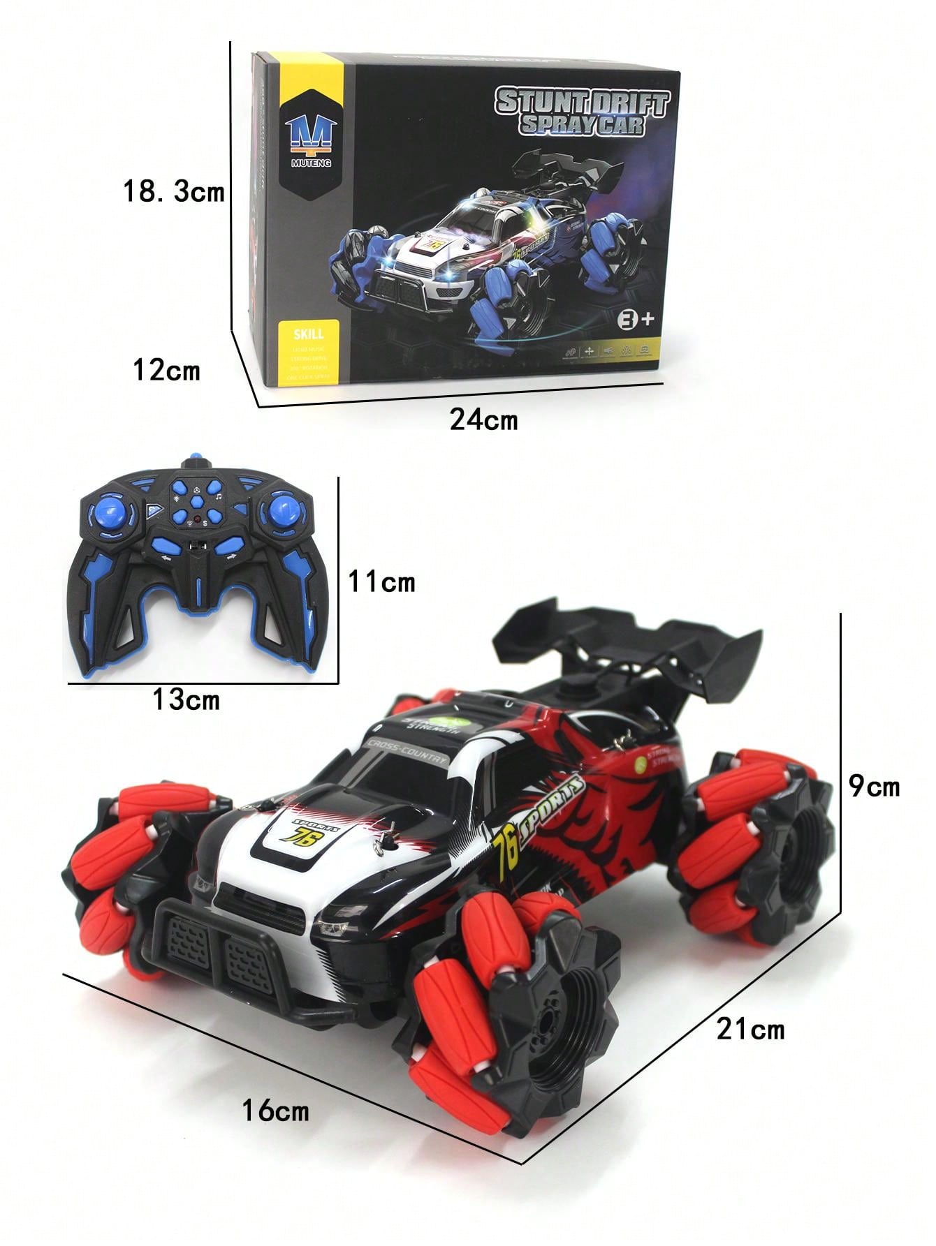 1PC RC Stunt Car, 2.4GHz 4WD Gesture Sensing Remote Control Car With ...