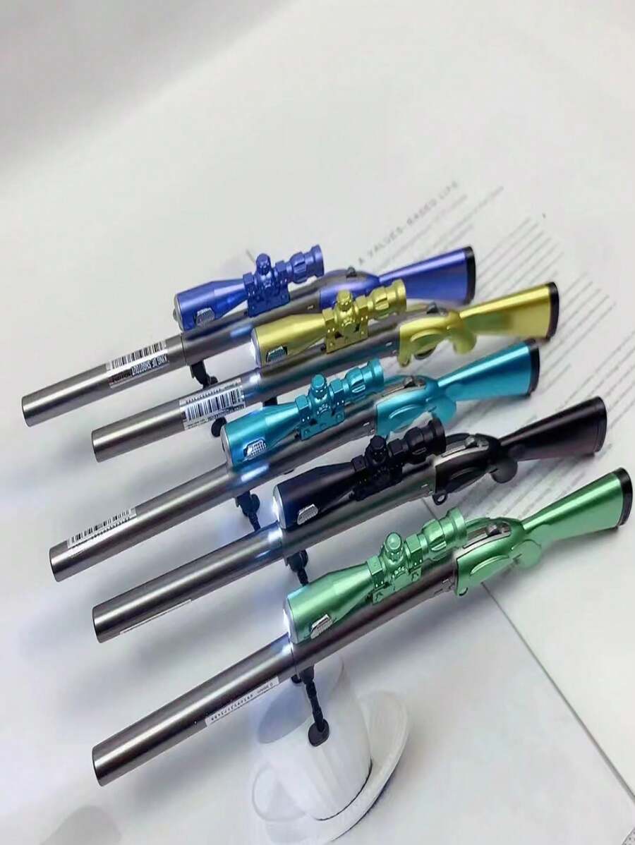 Gun-Shaped Pen Toy With Light, Color Random, Writing Pen / Neutral Pen ...