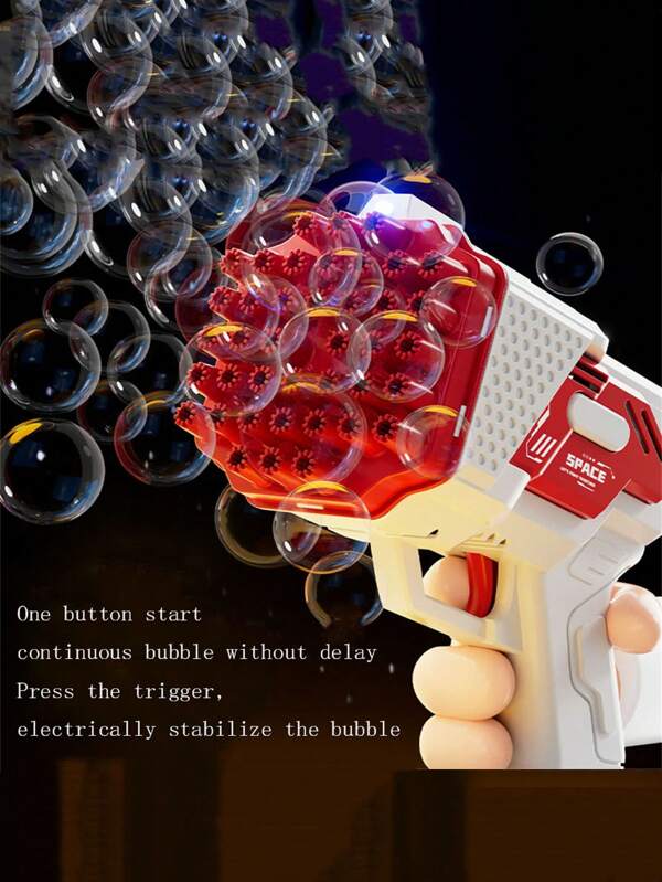40-Hole Handheld Space Bubble Gun Rocket Launcher Bubble Blower For ...