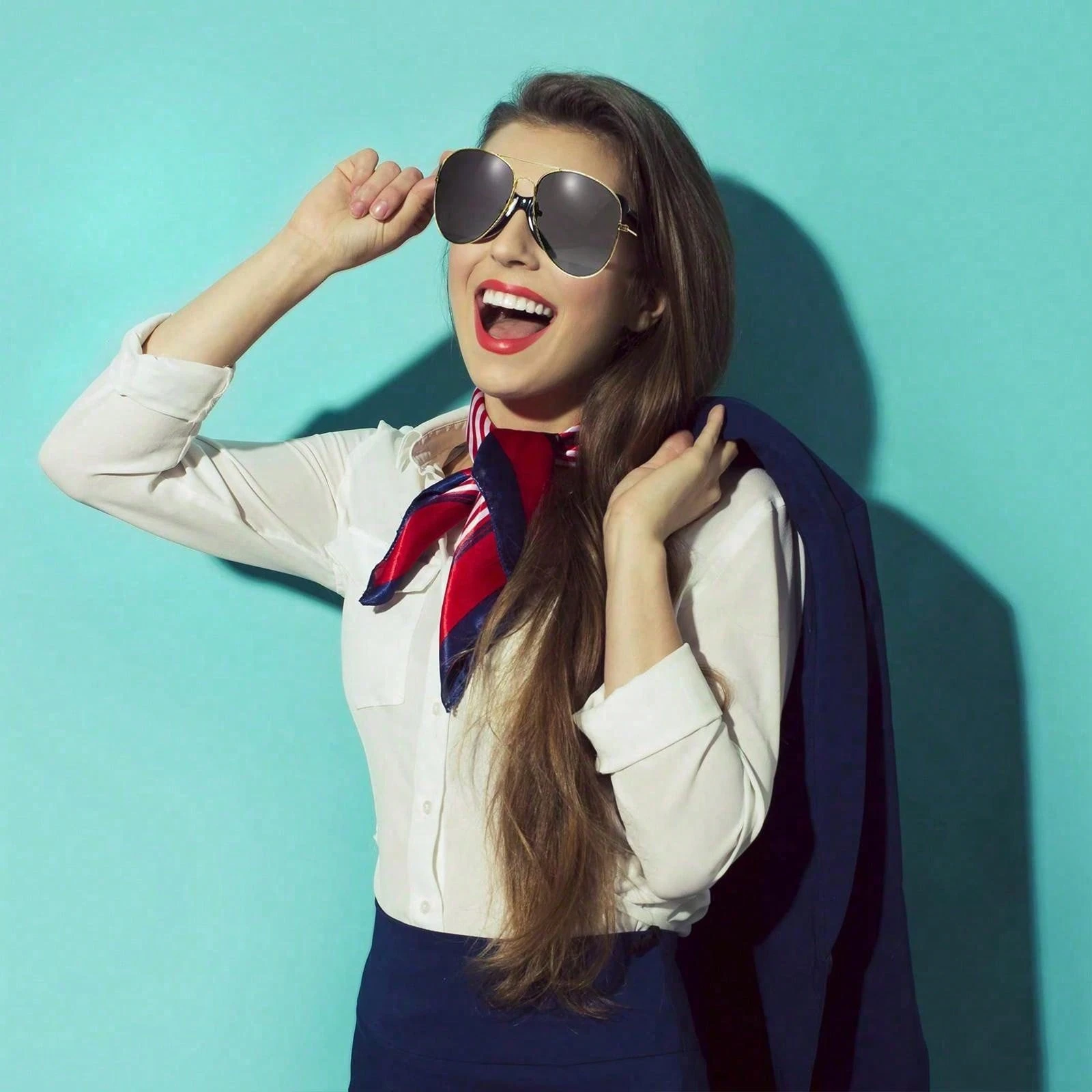 6 piezas Accesorios de disfraz de auxiliar de vuelo para mujer, traje ...