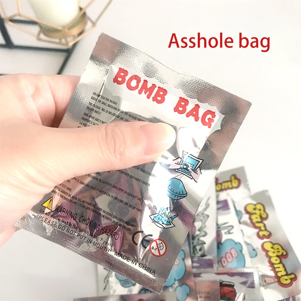 Prank Stinky Fart Bag Gag Gift For Jokes, Farting Sound Control, Simply ...