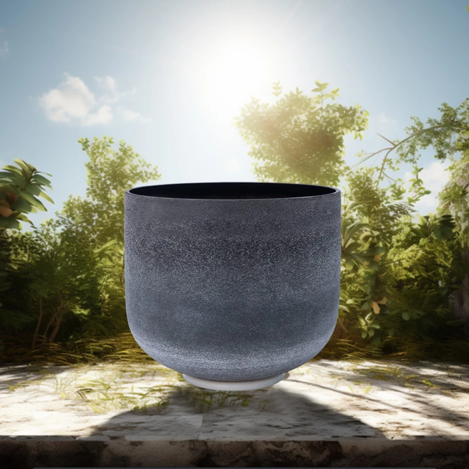 TOPFUND Perfect Obsidian Fusion Crystal Singing Bowl 10 Inch For Sound ...