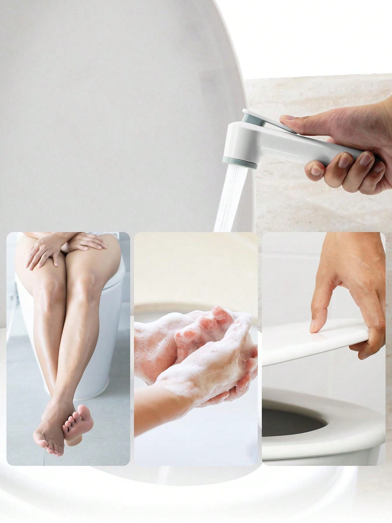 Plastic Bidet Shower Head Toilet Bathroom Spray Nozzle, Handheld ...