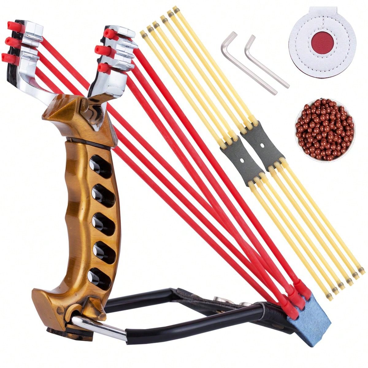 Outdoor Hunting Strong Slingshot Wrist Rest Booster Catapult With 3 ...